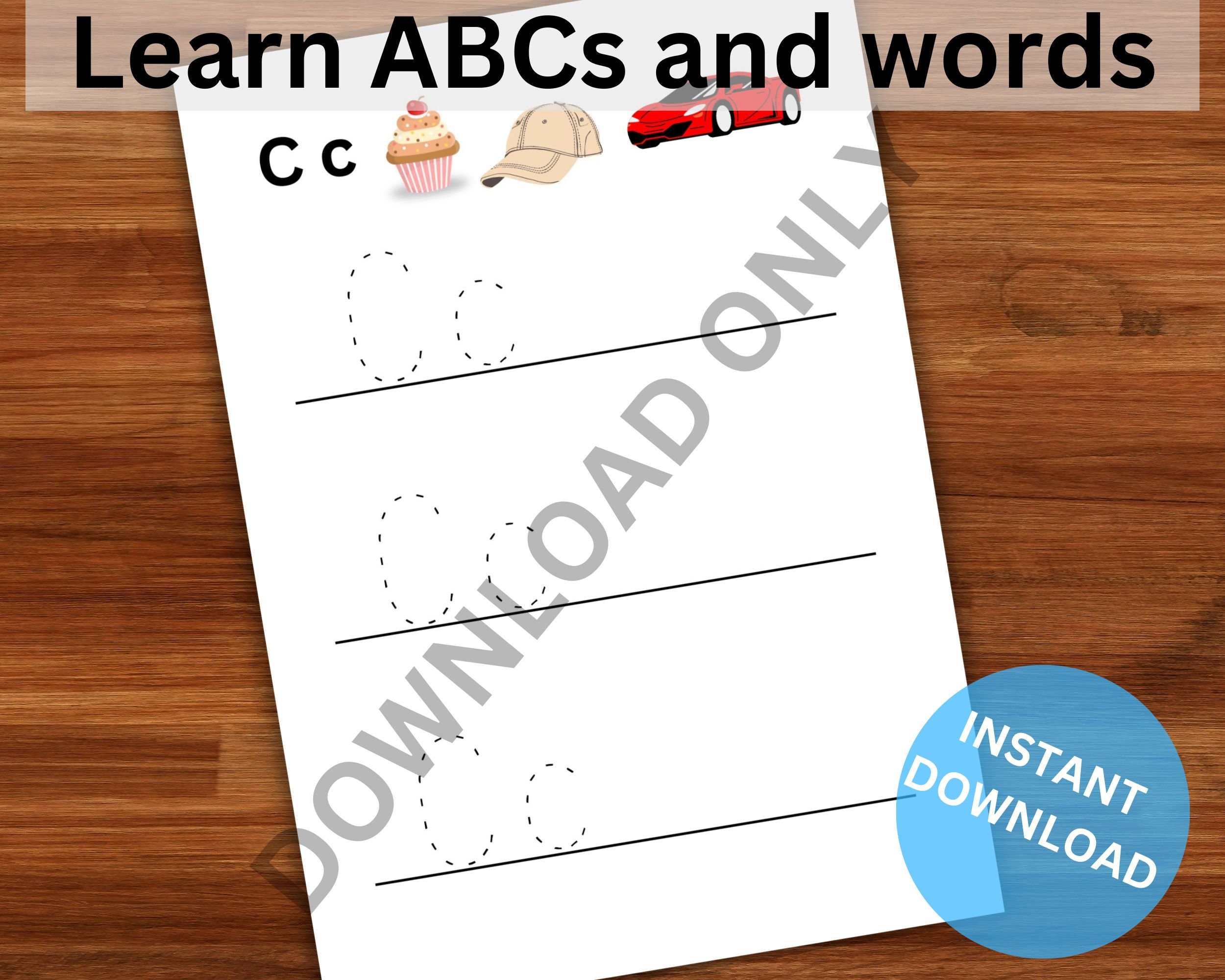 ABCD Fun Sheet for Kids, Trace, Practice, Write and Master Abcds Within ...