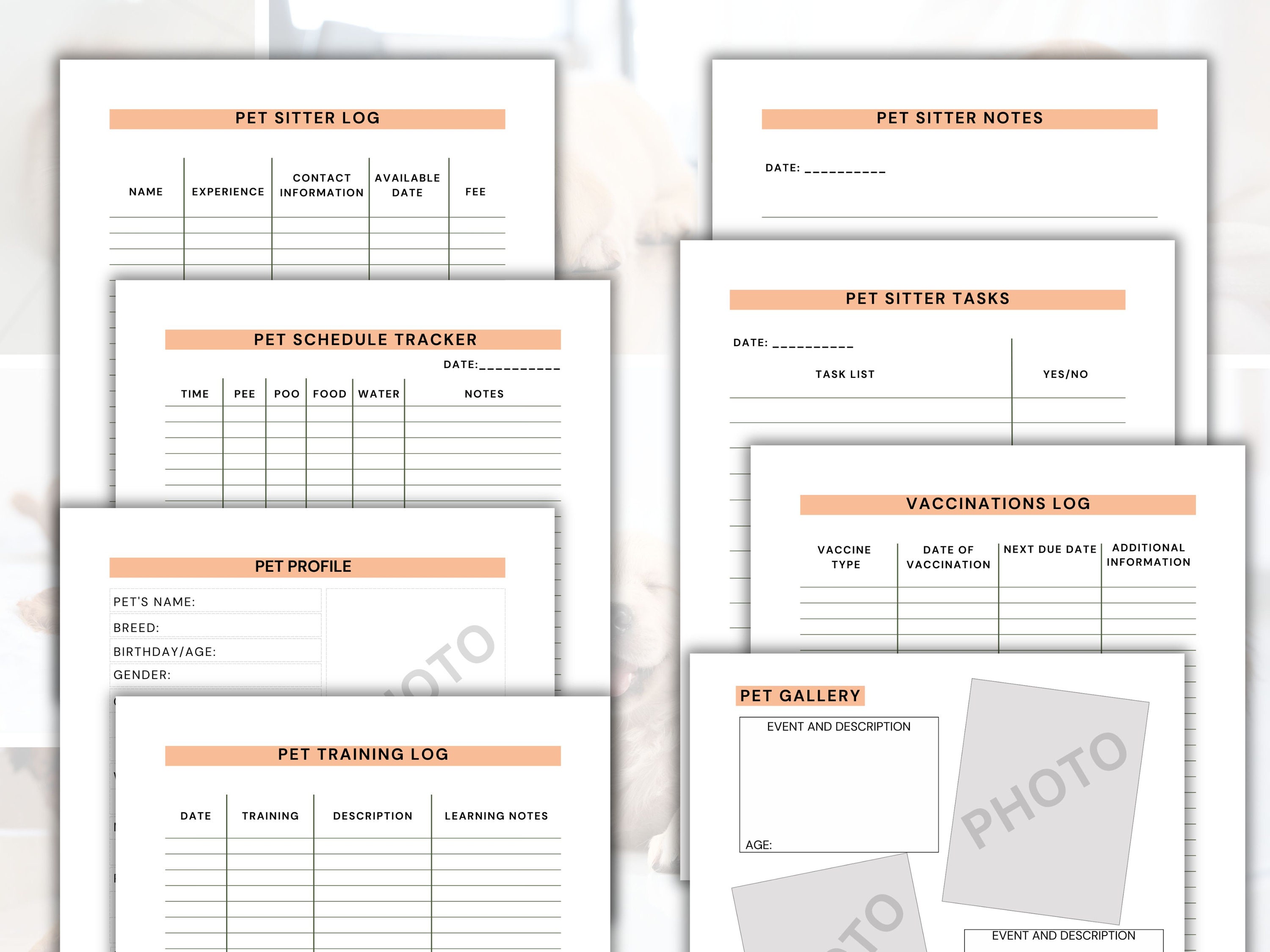 Ultimate Printable Digital/fillable Planner for Puppies & - Etsy