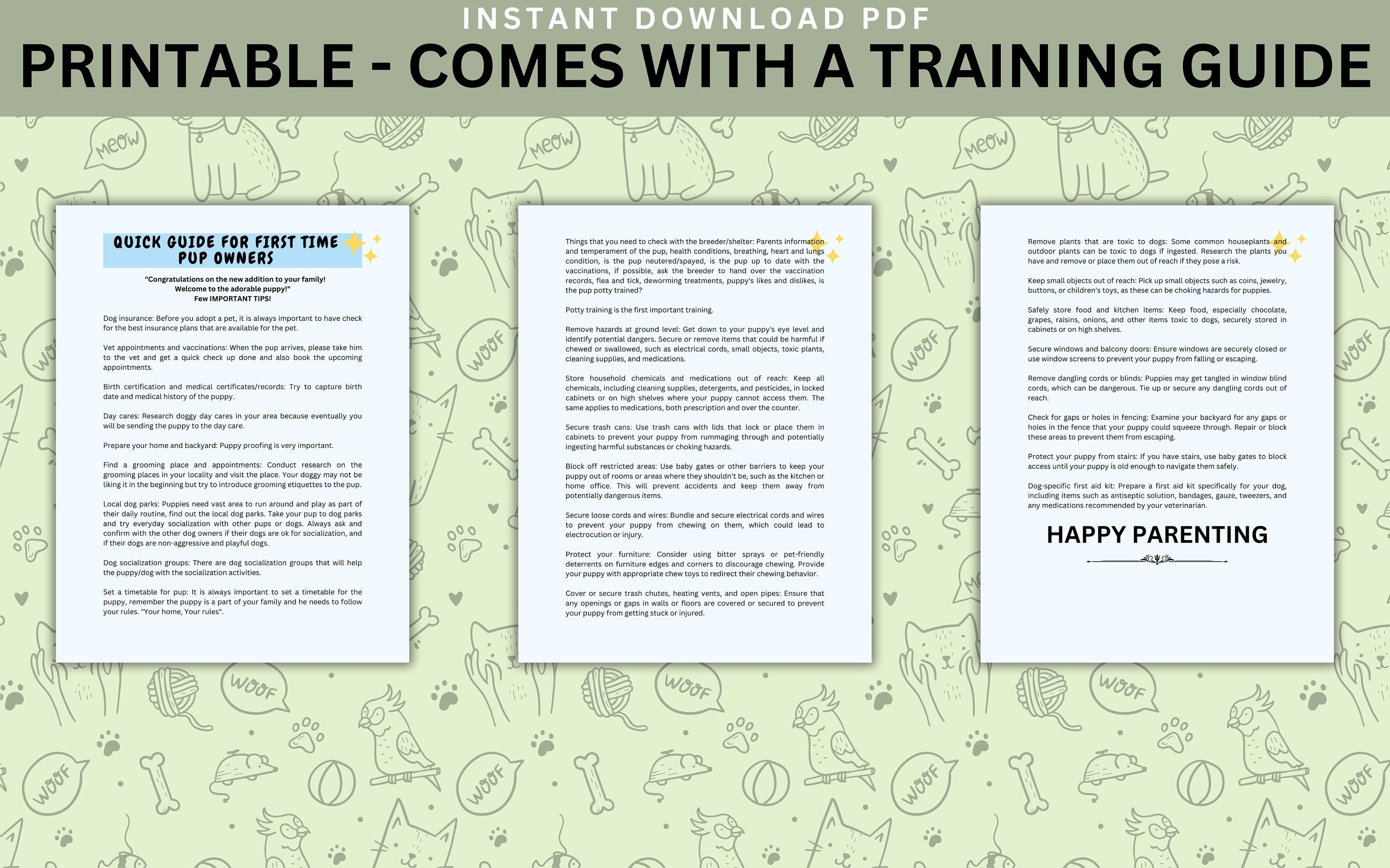 Ultimate Puppy Welcome Binder: Puppy Welcome Checklist for New Dog ...