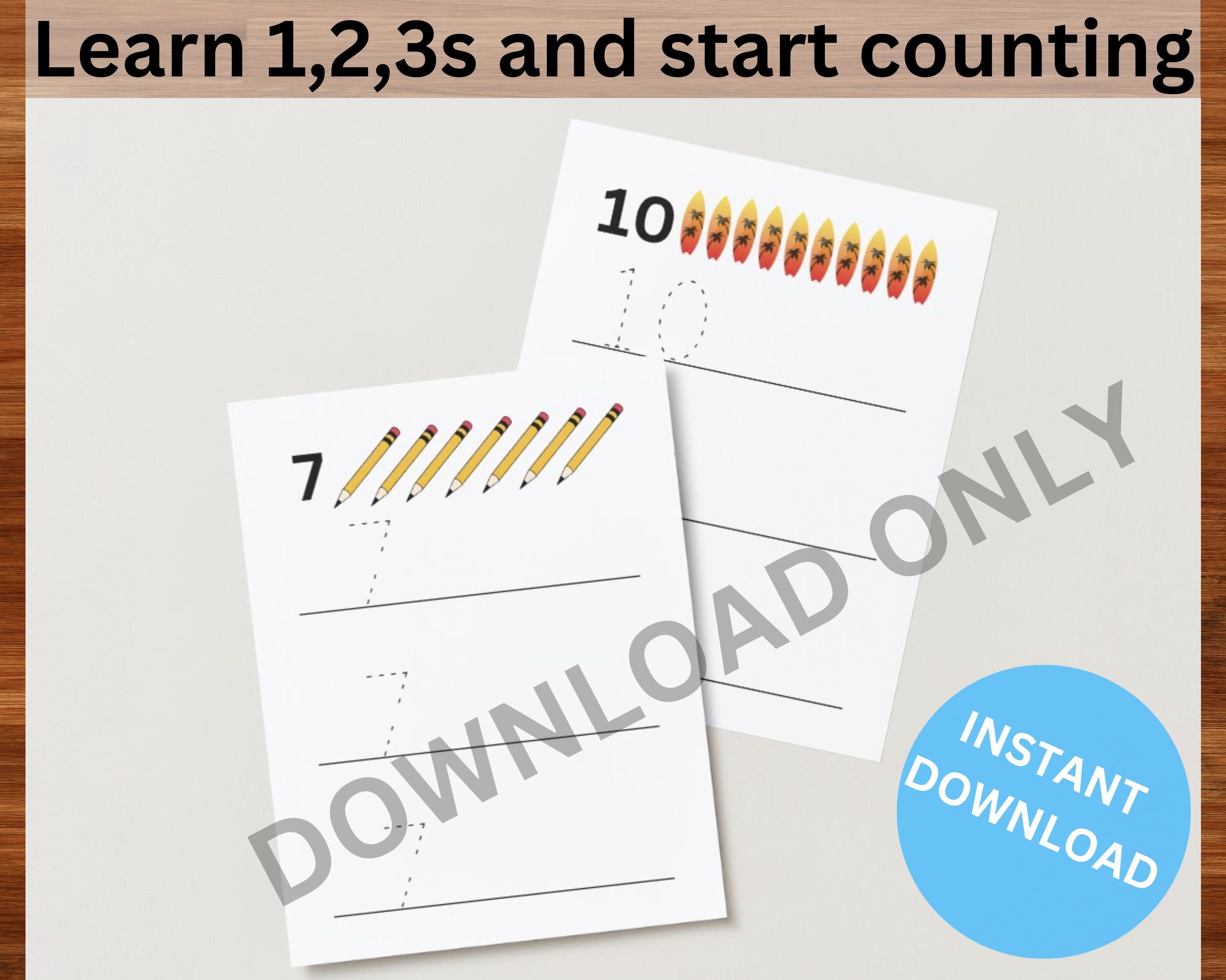 123 Fun Sheet for Kids, Trace, Practice, Write and Master 123s Within ...