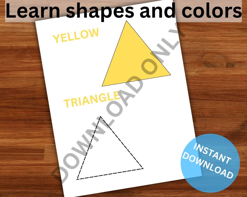 Learn Trace, Color and Cut Basic Shape Pages. 14 Basic Shape Coloring ...