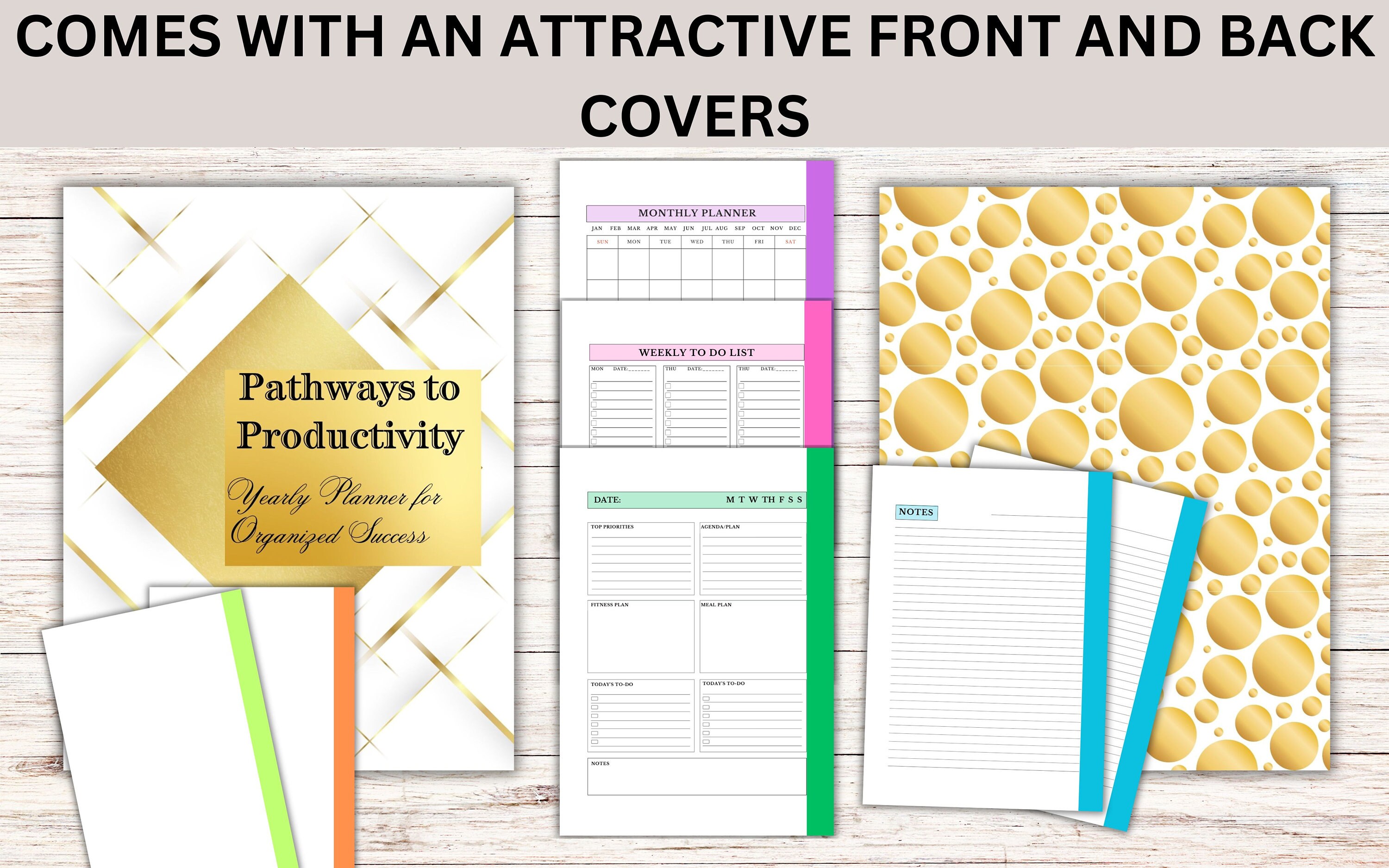 Ultimate Color-coded Printable Planner Bundle: Customizable Yearly ...