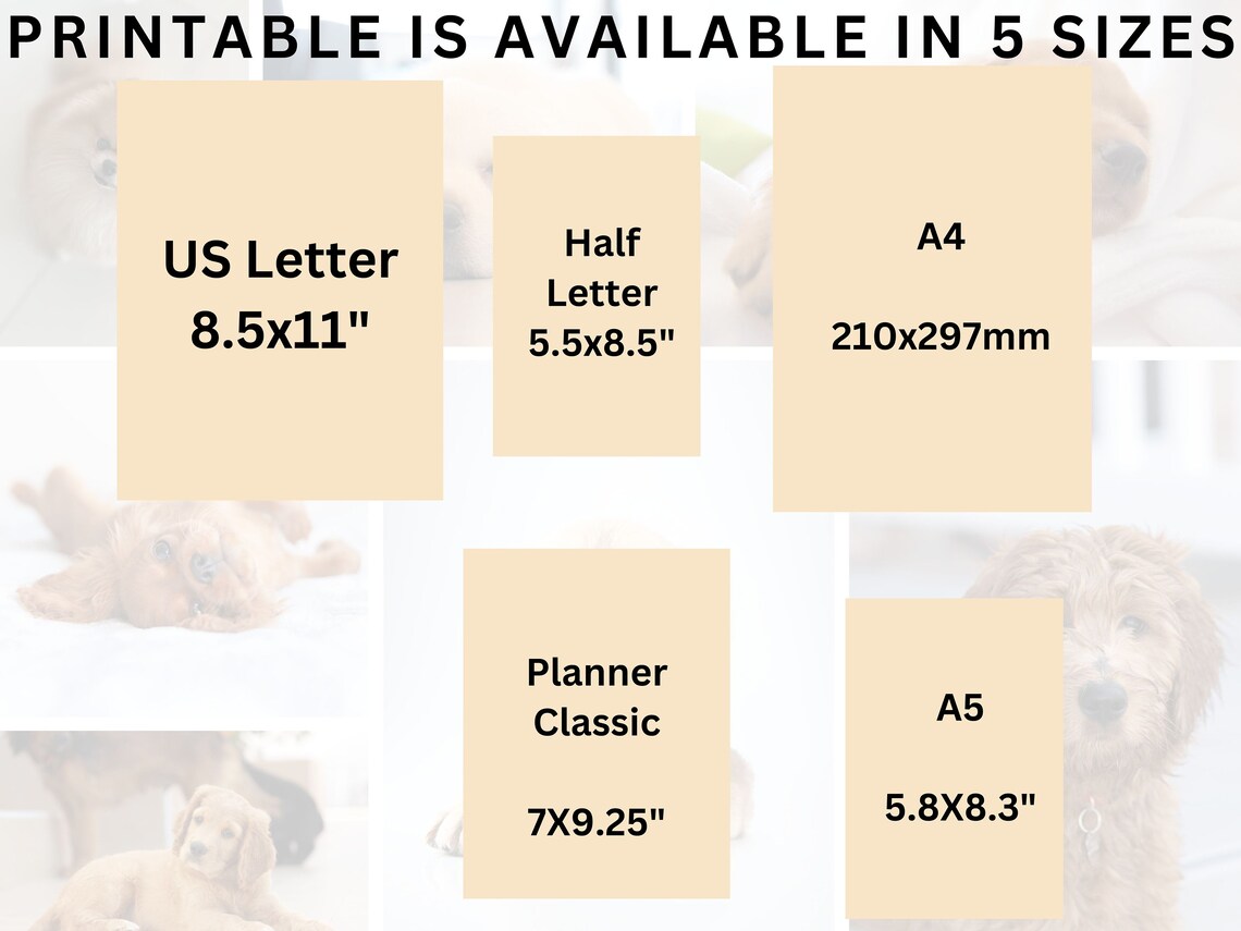 Pet Care Binder for Puppy Owners-complete Planner, Vaccination Tracker ...