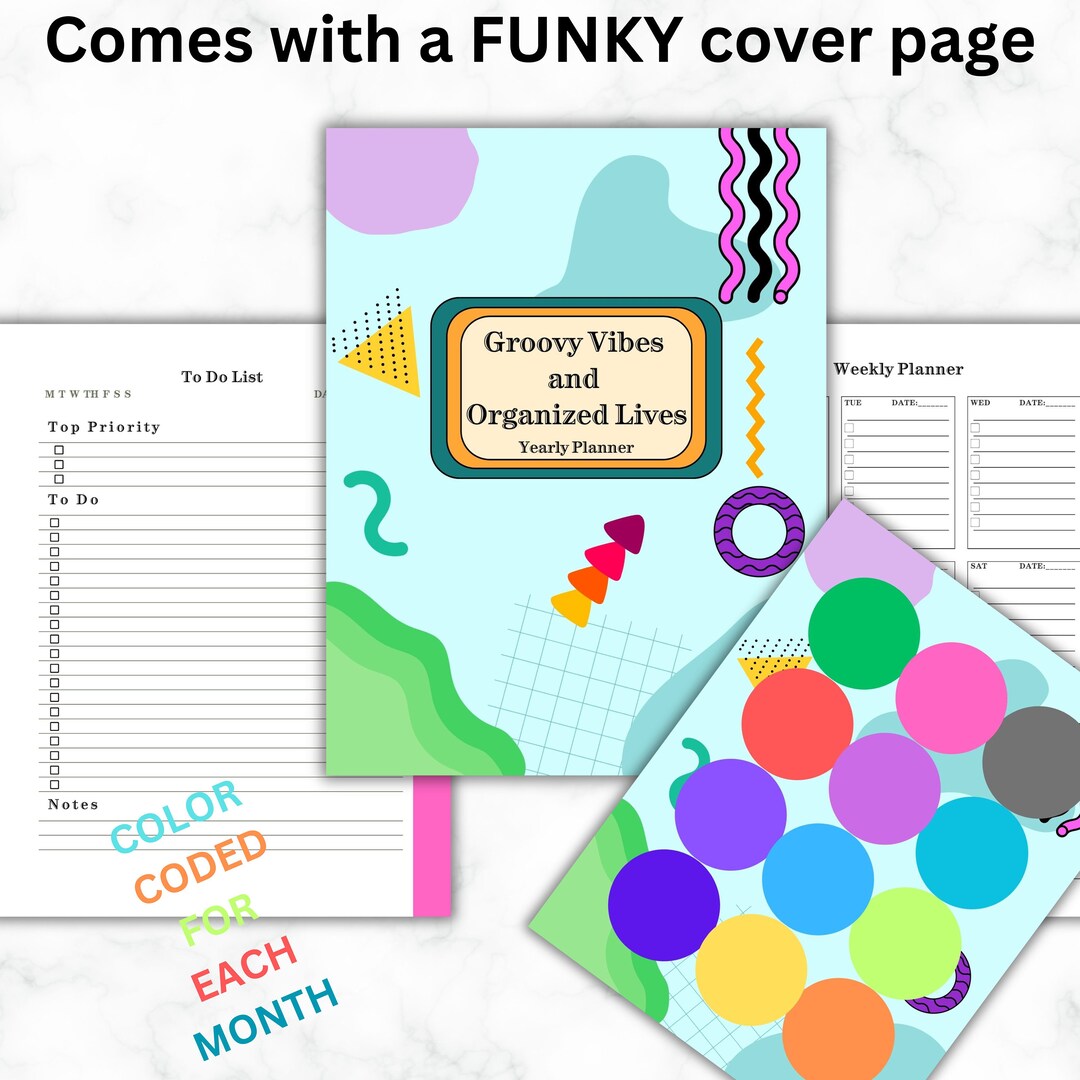 Ultimate Undated Colorcoded Yearly Planner With Todo Lists, Weekly ...