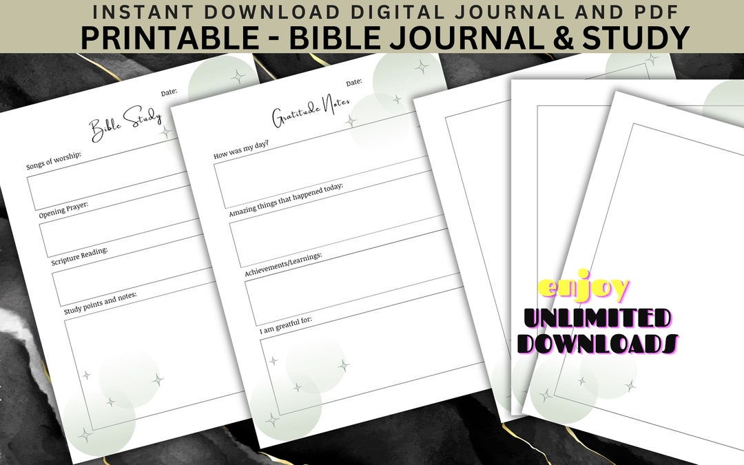 Digital Bible Journal, Faith Journal, Bible Study Planner, Bible ...
