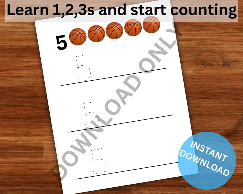 123 Fun Sheet for Kids, Trace, Practice, Write and Master 123s Within ...