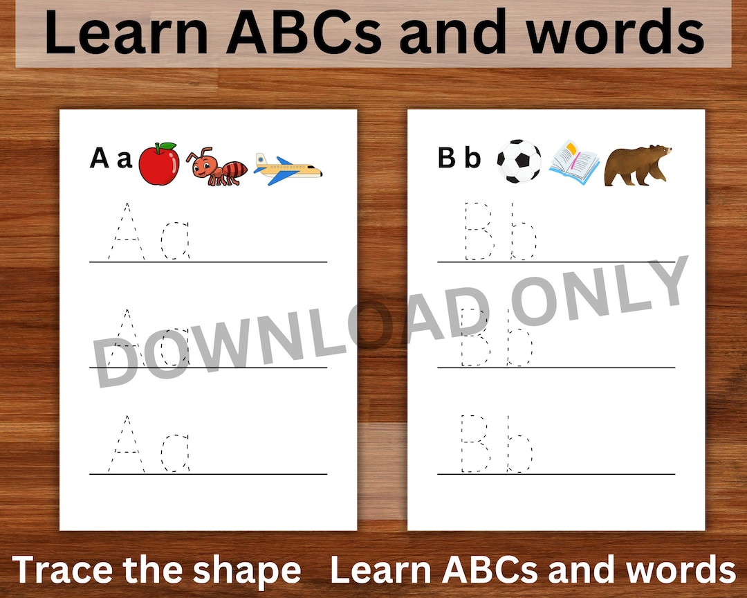 ABCD Fun Sheet for Kids, Trace, Practice, Write and Master Abcds Within ...