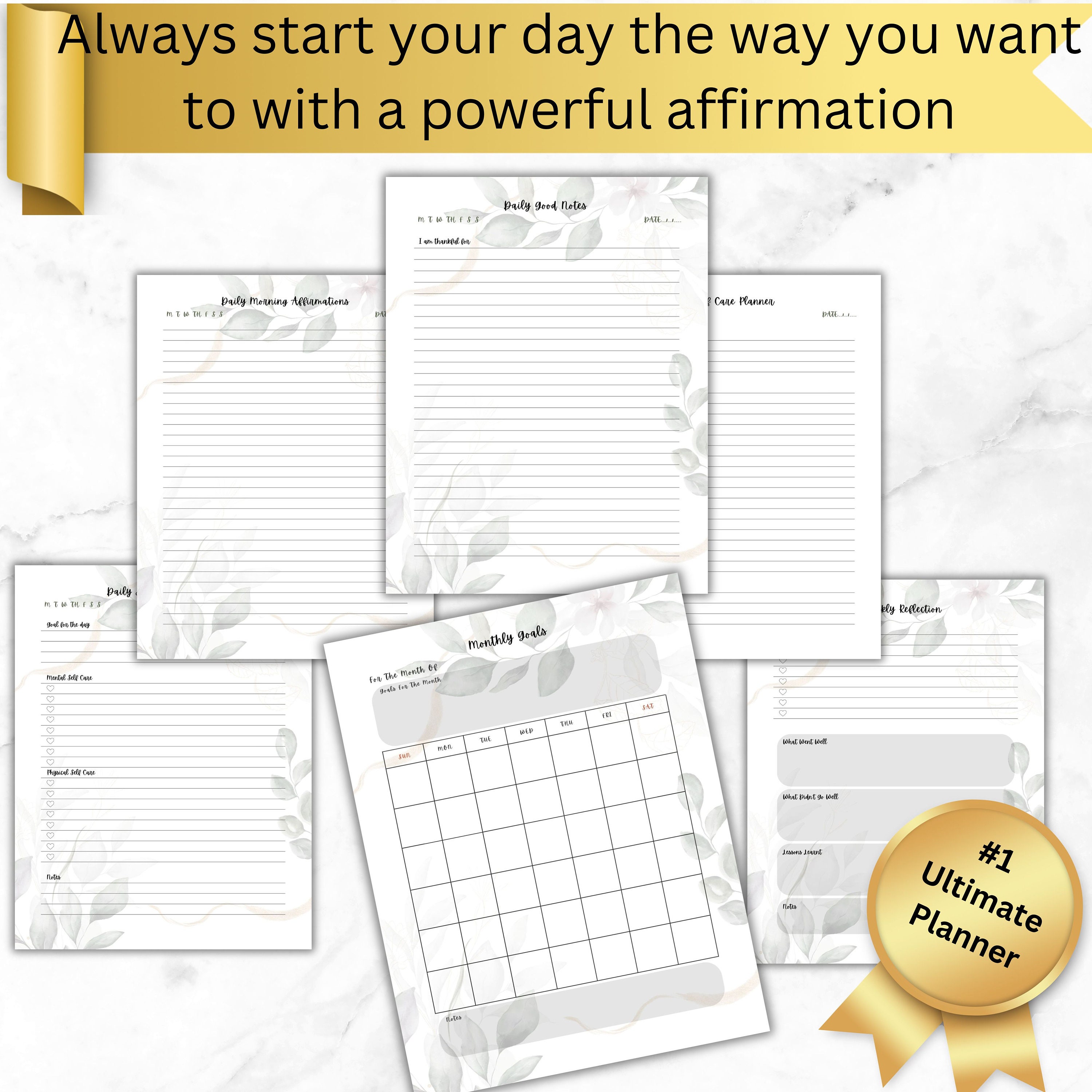 Undated Ultimate Yearly Planner With Subscriptions, Bills, and ...