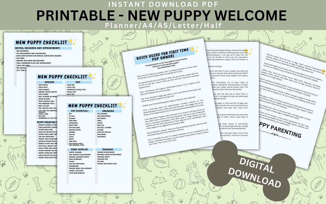 Ultimate Puppy Welcome Binder: Puppy Welcome Checklist for New Dog ...