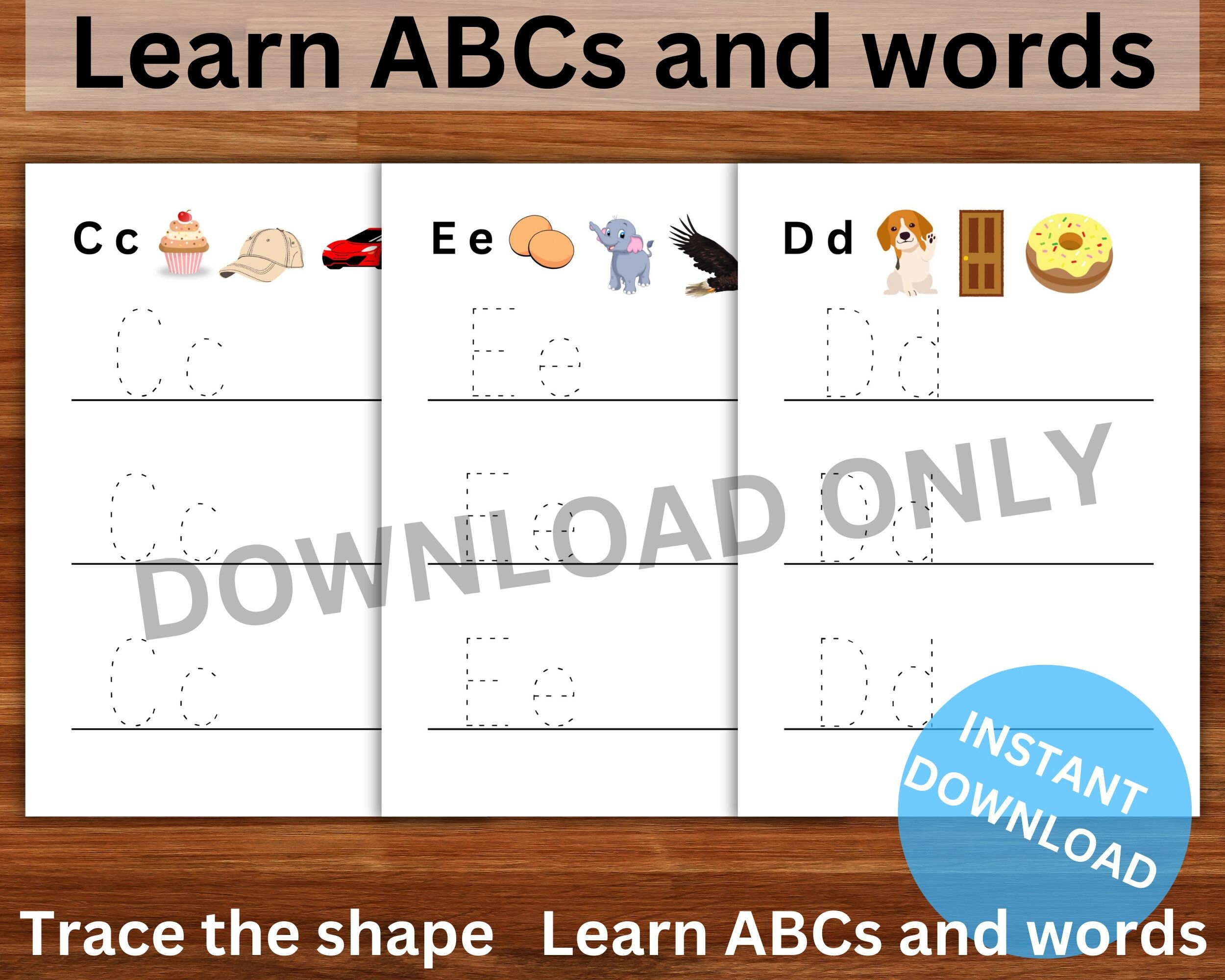 ABCD Fun Sheet for Kids, Trace, Practice, Write and Master Abcds Within ...