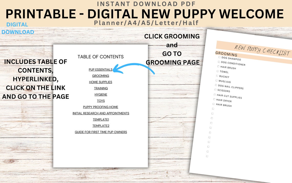 Editable Welcome New Furry Friend-checklist for First-time Dog Owners ...