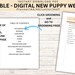 Editable Welcome New Furry Friend-checklist for First-time Dog Owners ...