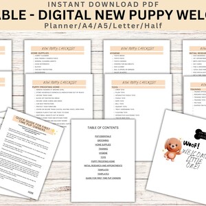Editable Welcome New Furry Friend-checklist for First-time Dog Owners ...