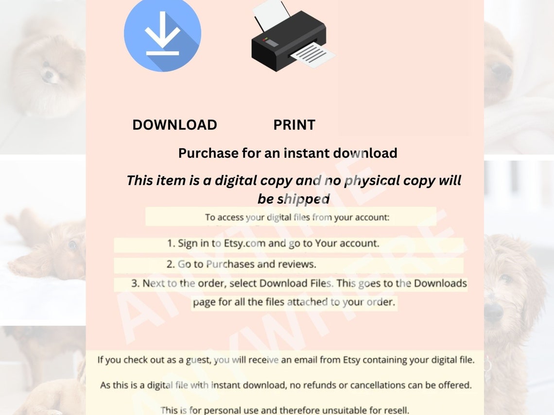 Pet Care Binder for Puppy Owners-complete Planner, Vaccination Tracker ...