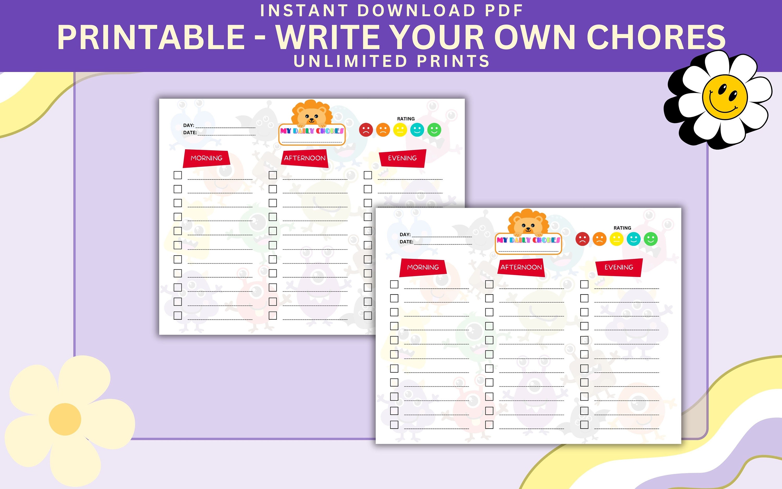 Ultimate Summer Daily Planner, Chore Chart for Kids, Screen Time ...