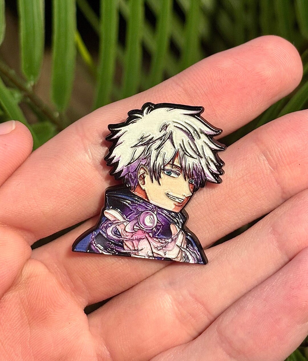 Jujutsu Kaisen Gojo Hallow Technique Purple Enamel Pin Anime Realistic ...