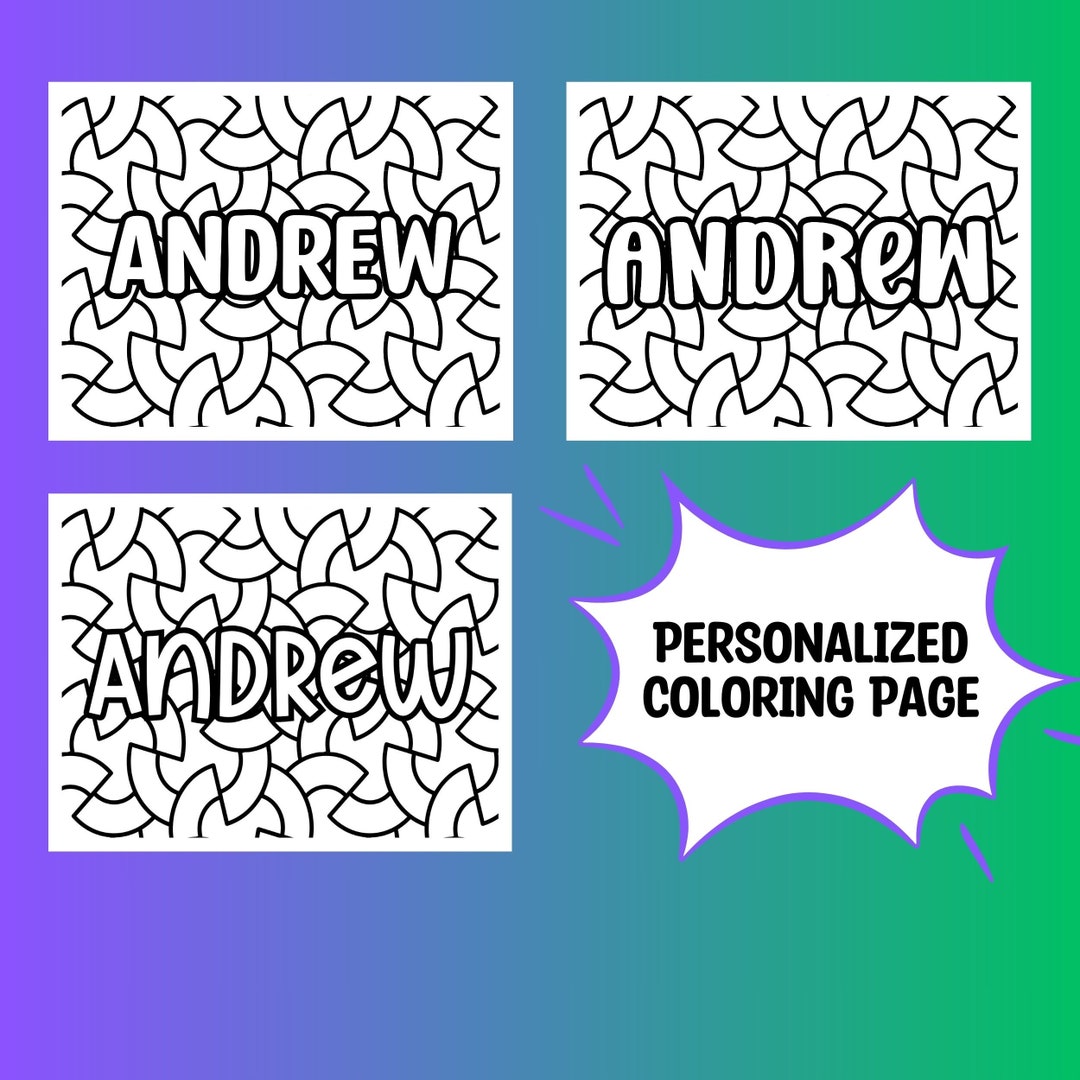 Printable Custom Name and Phrase Coloring Page for Adults and Kids - Etsy
