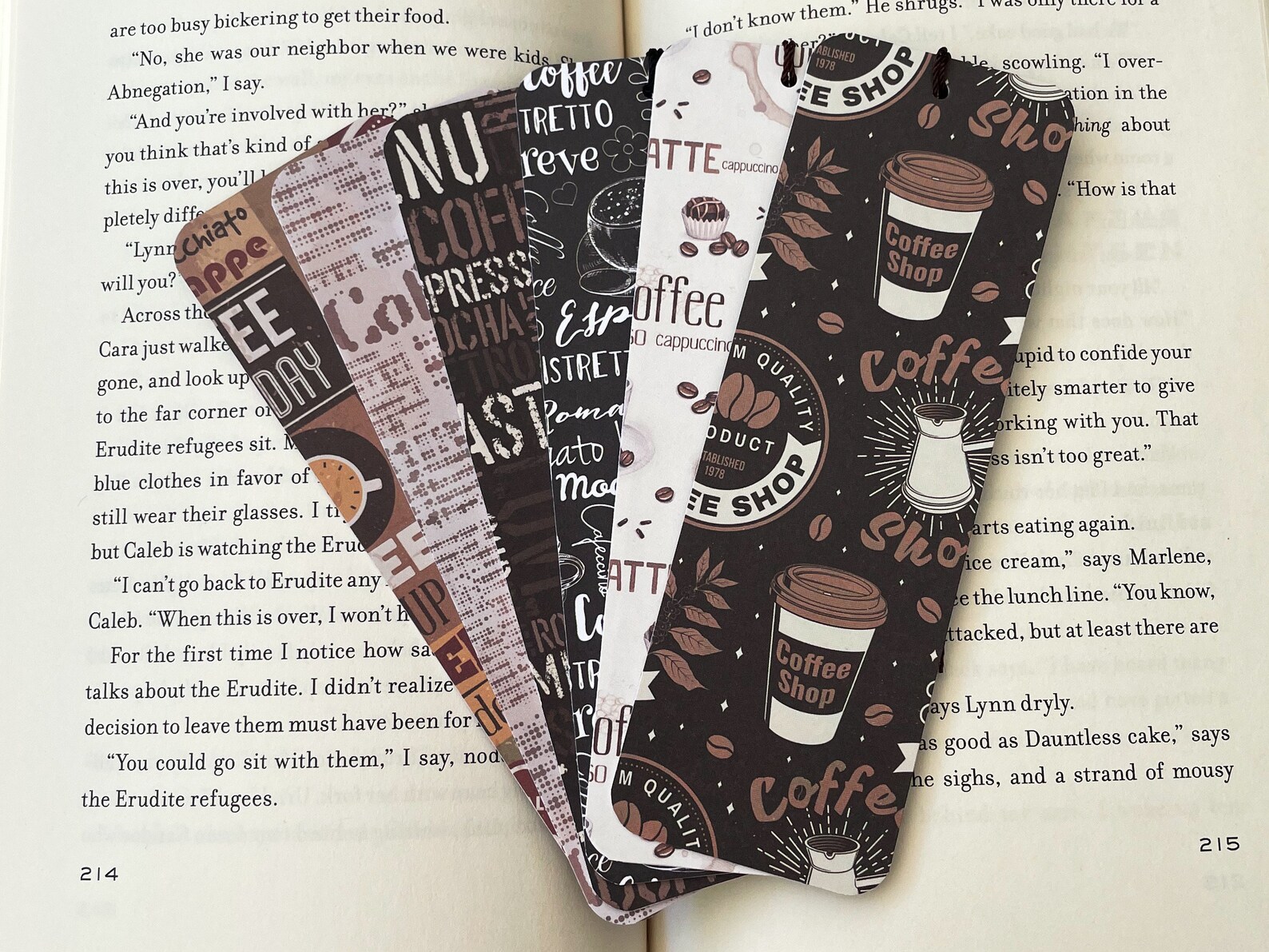 Coffee Themed Bookmarks // Set of 3 // Bookmarks With Tassels - Etsy