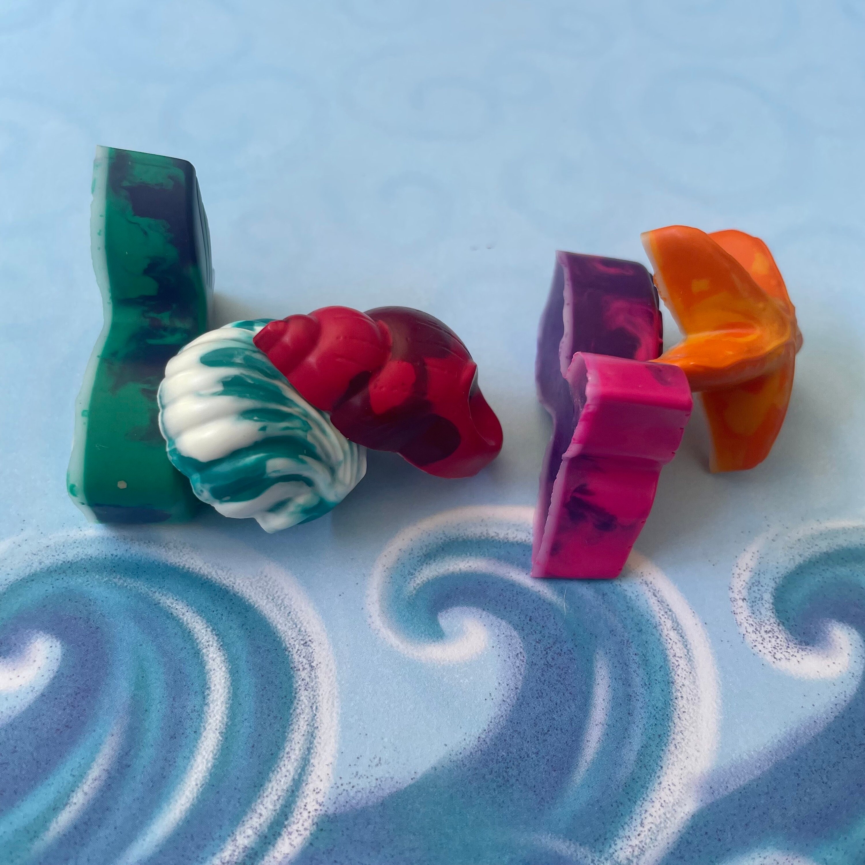 Ocean Crayons Beach Crayons Seashell Crayons Mermaid Tail - Etsy