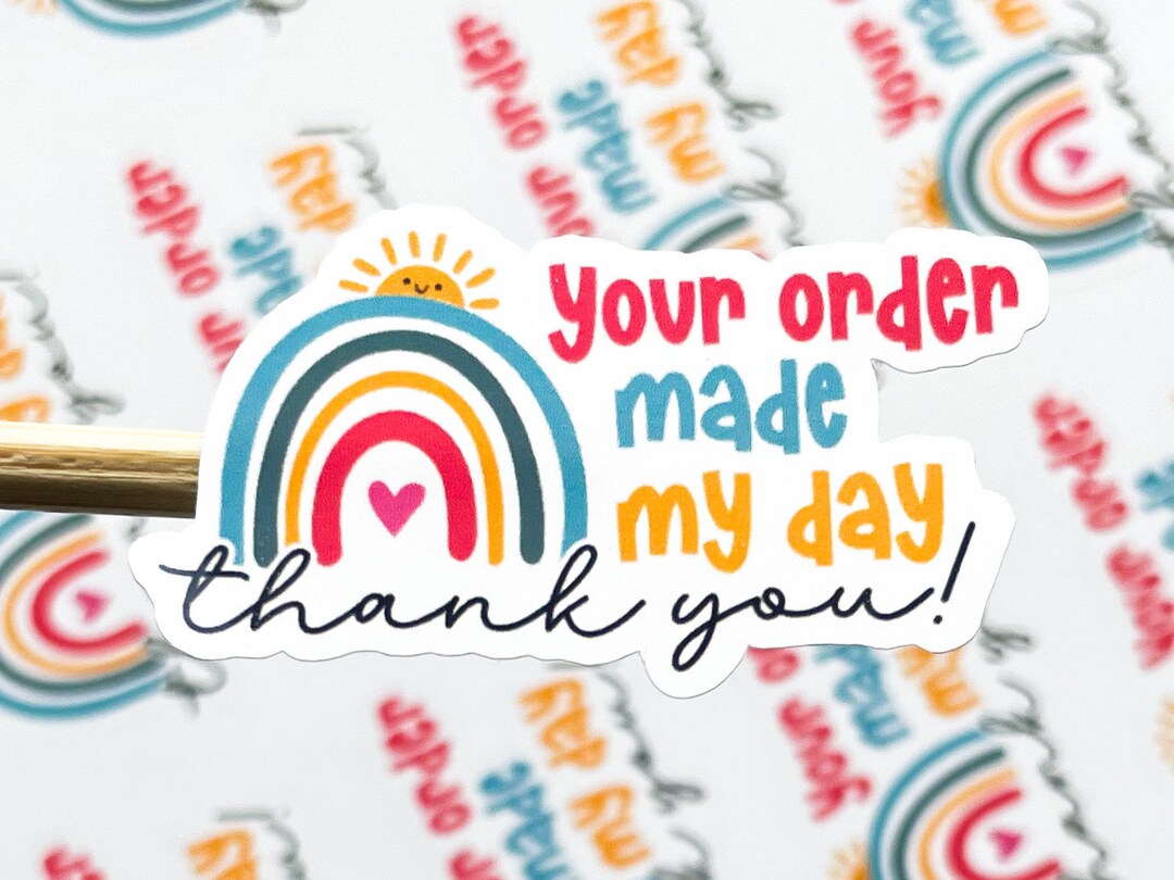 Your Order Made My Day Stickers // 27 Stickers per Sheet // Packaging ...