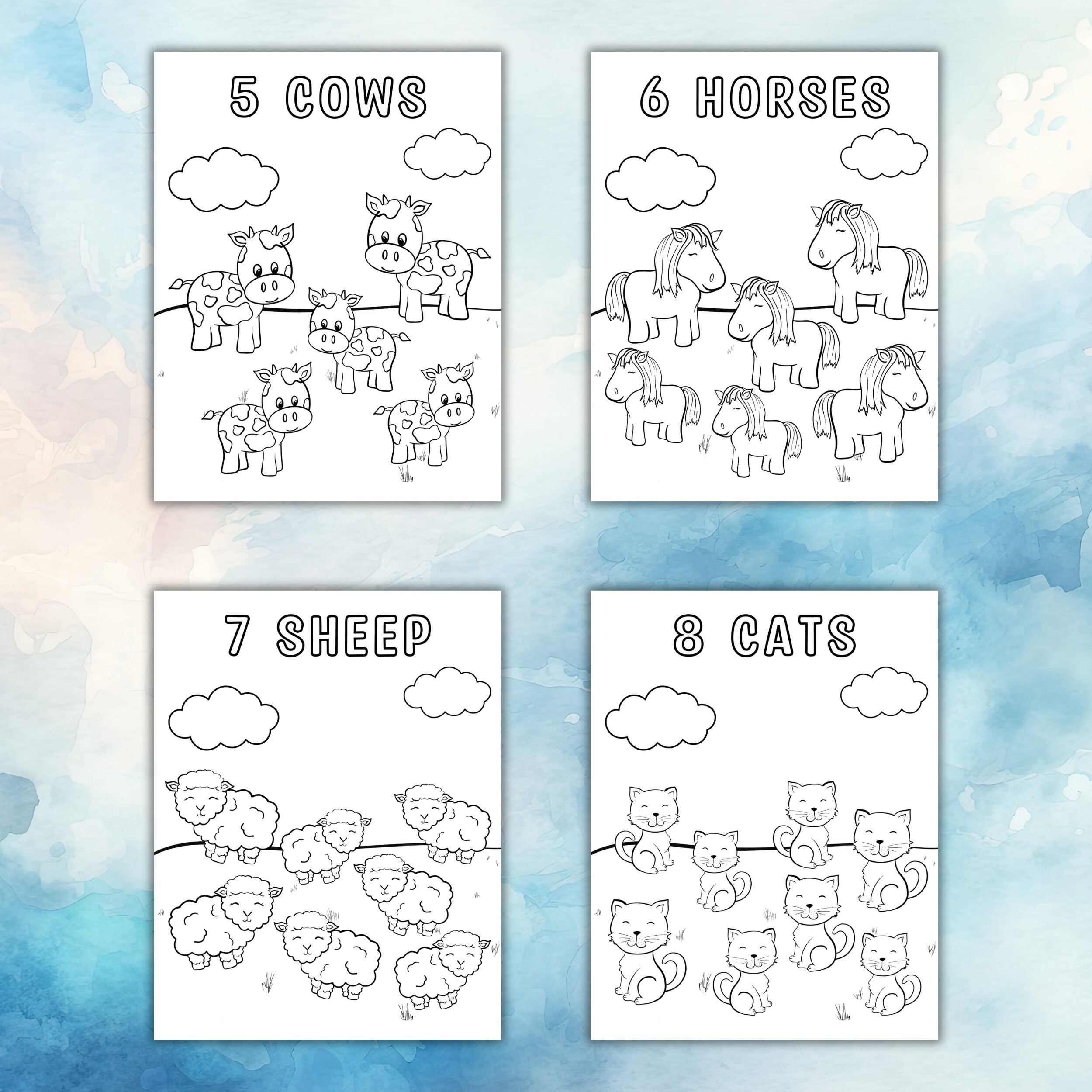 Printable Farm Animal Coloring Pages for Kids, Farm Animal Coloring ...
