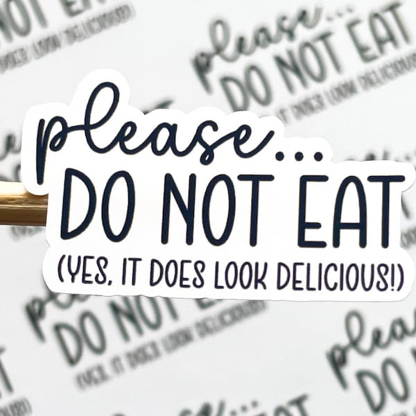 Warning Do Not Eat Labels - Etsy