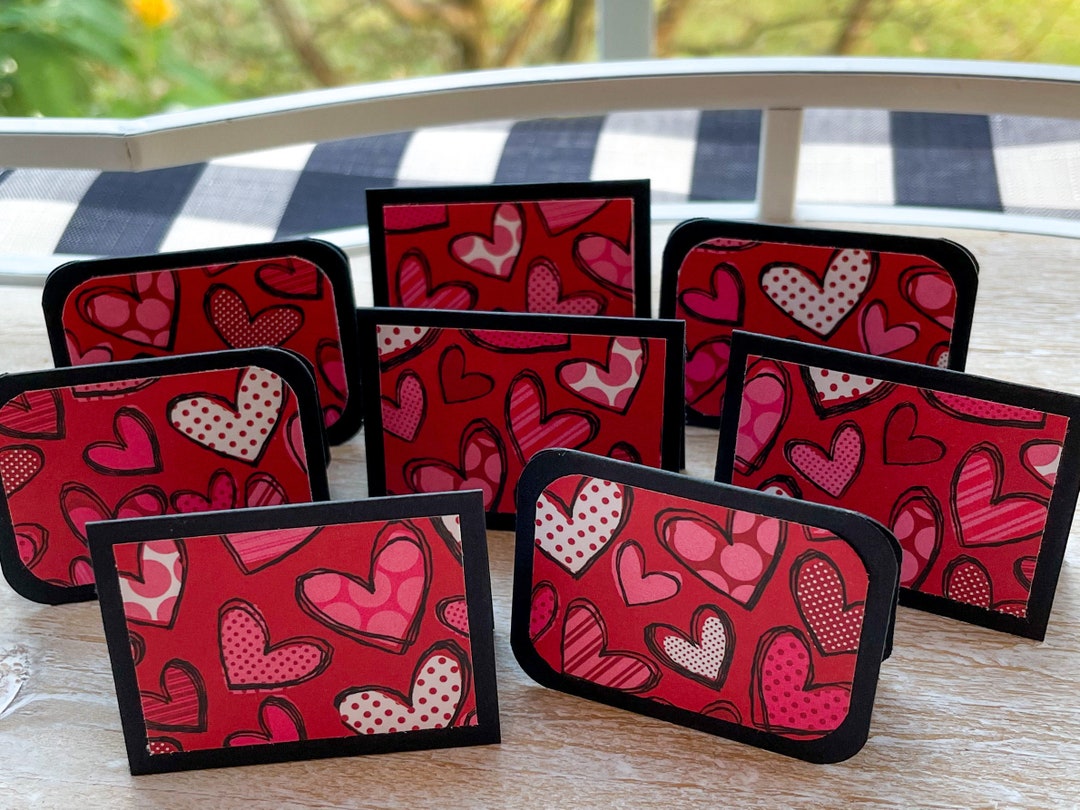 Tiny Heart Cards // Set of 8 // Folded // 1.5” X 2" Blank Note Cards ...
