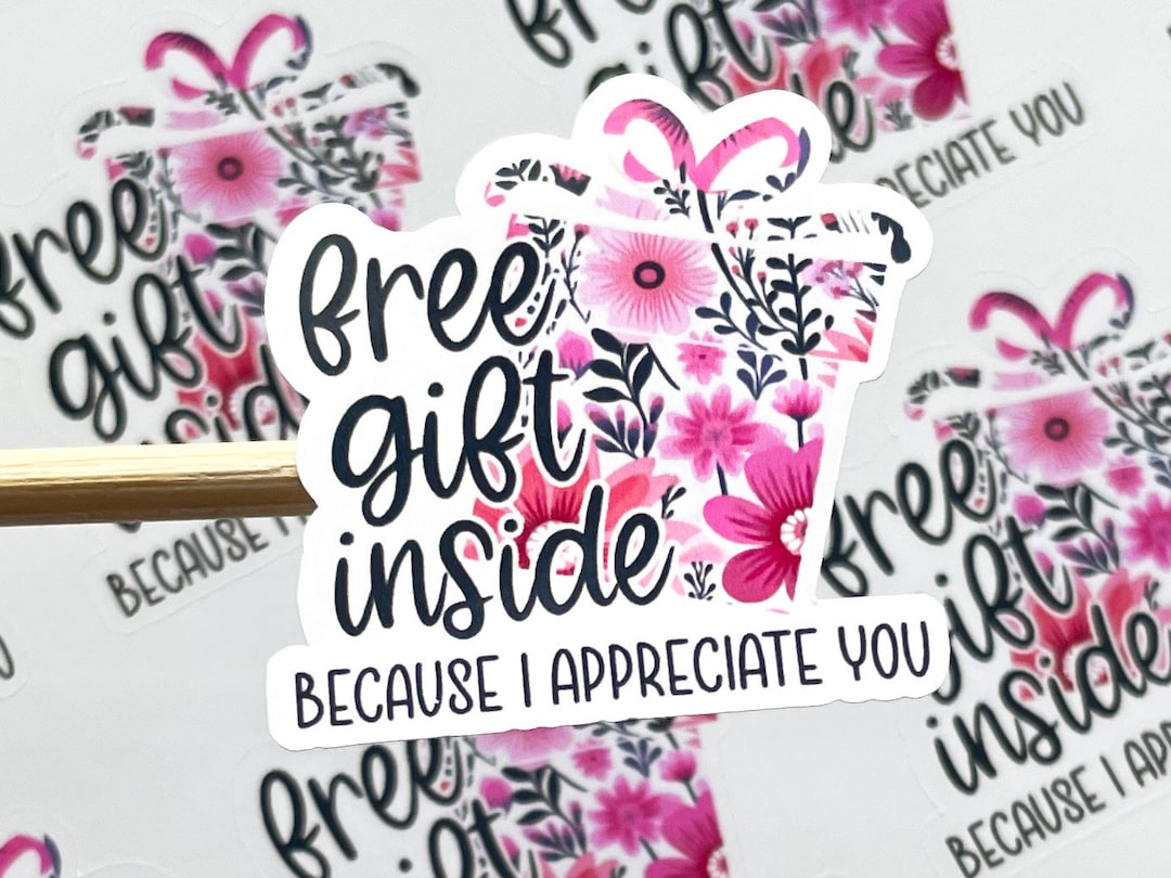 Free Gift Inside Stickers // 20 Stickers per Sheet // Packaging ...