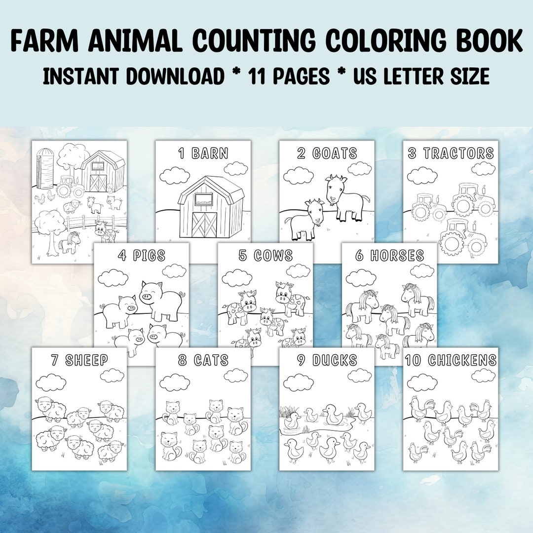 Printable Farm Animal Coloring Pages for Kids, Farm Animal Coloring ...