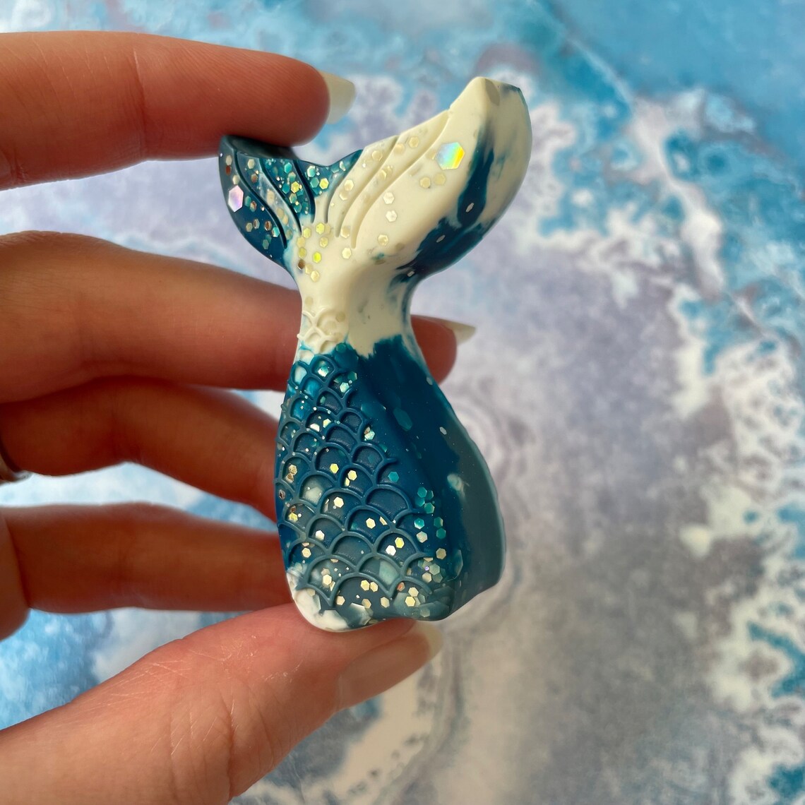 Mermaid Tail Glitter Crayons Sea Life Crayons Ocean Crayons - Etsy
