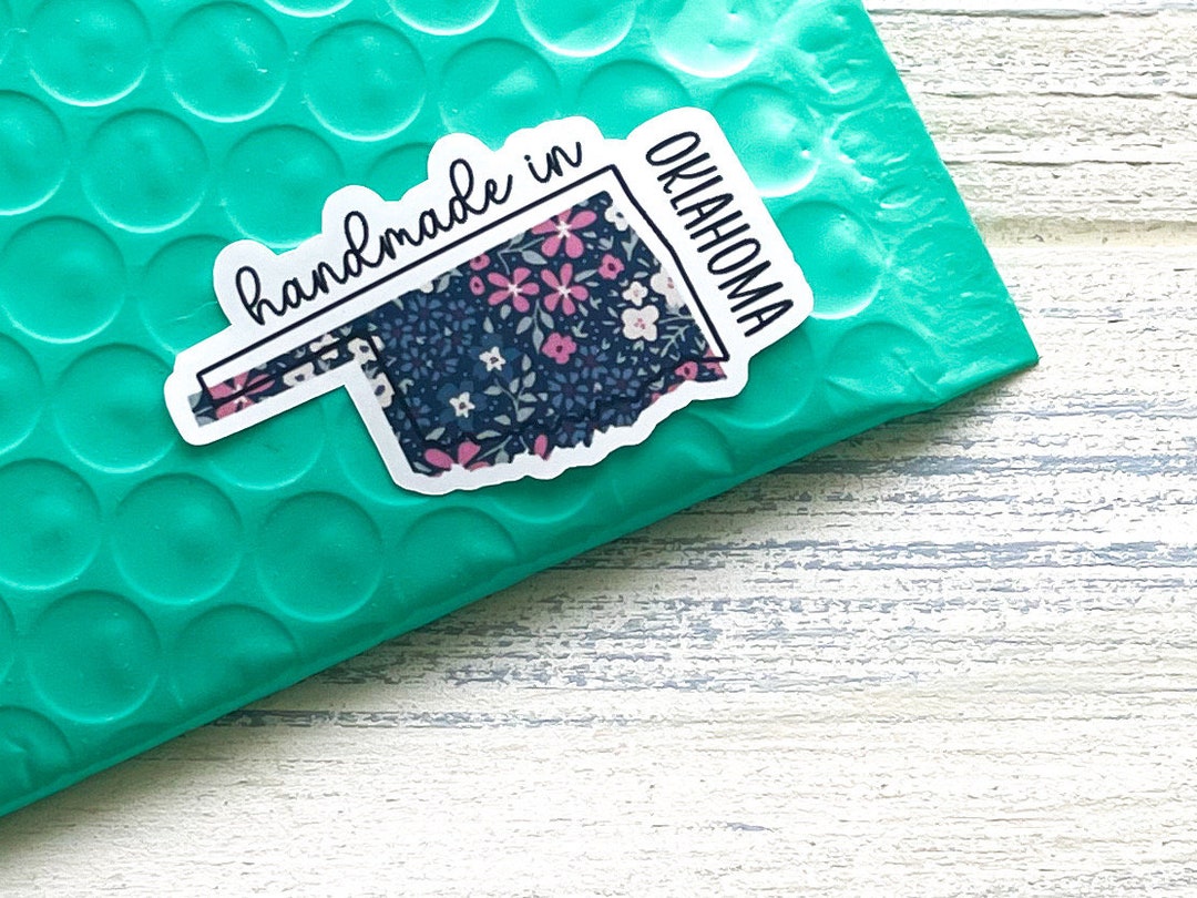Handmade in Oklahoma Stickers // 27 Stickers per Sheet // Packaging ...