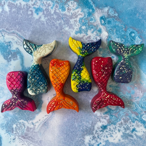 Mermaid Crayons - Etsy