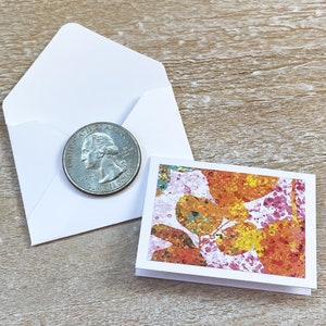 Tiny Mosaic Watercolor Cards // Set of 8 // Folded // 1.5” X 2" Blank ...