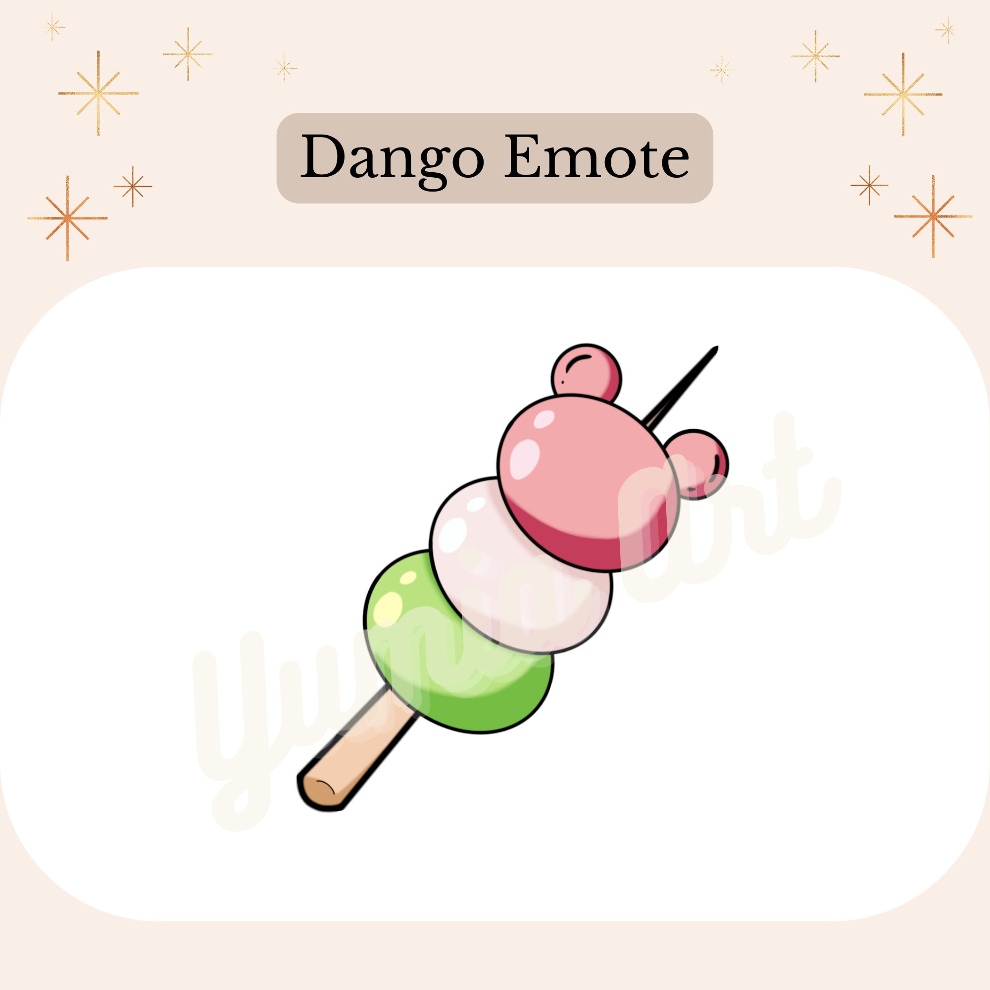 Japanese Dango Emote - Twitch Discord - Sub Badges - Clipart ...