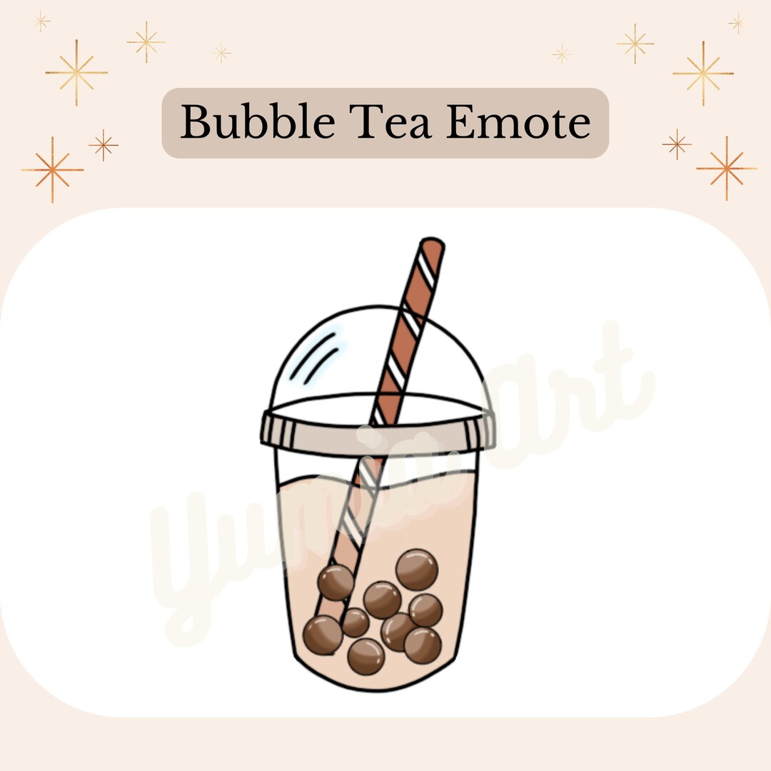 Emote Bubble Tea | Twitch | Discord | Emoji | Clipart | Chill | Lofi ...