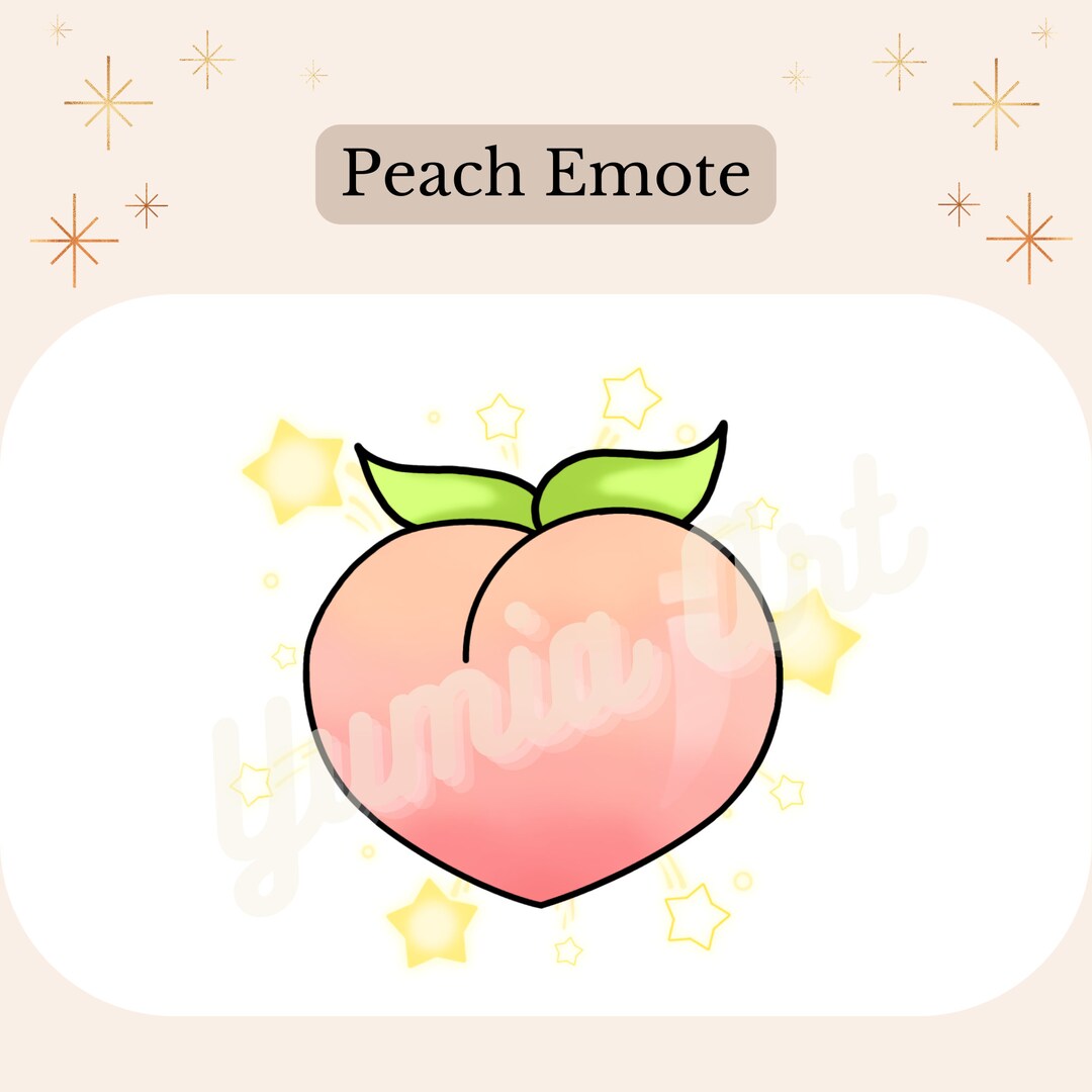 Peach Emote - Twitch Discord - Sub Badges - Clipart - PNG Transparent ...