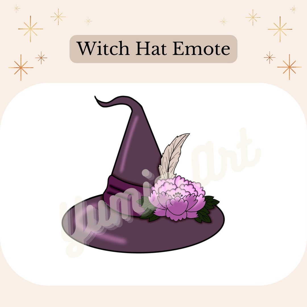 Witch Hat Emote | Halloween | Twitch | Discord | Emoji | Clip Art - Etsy