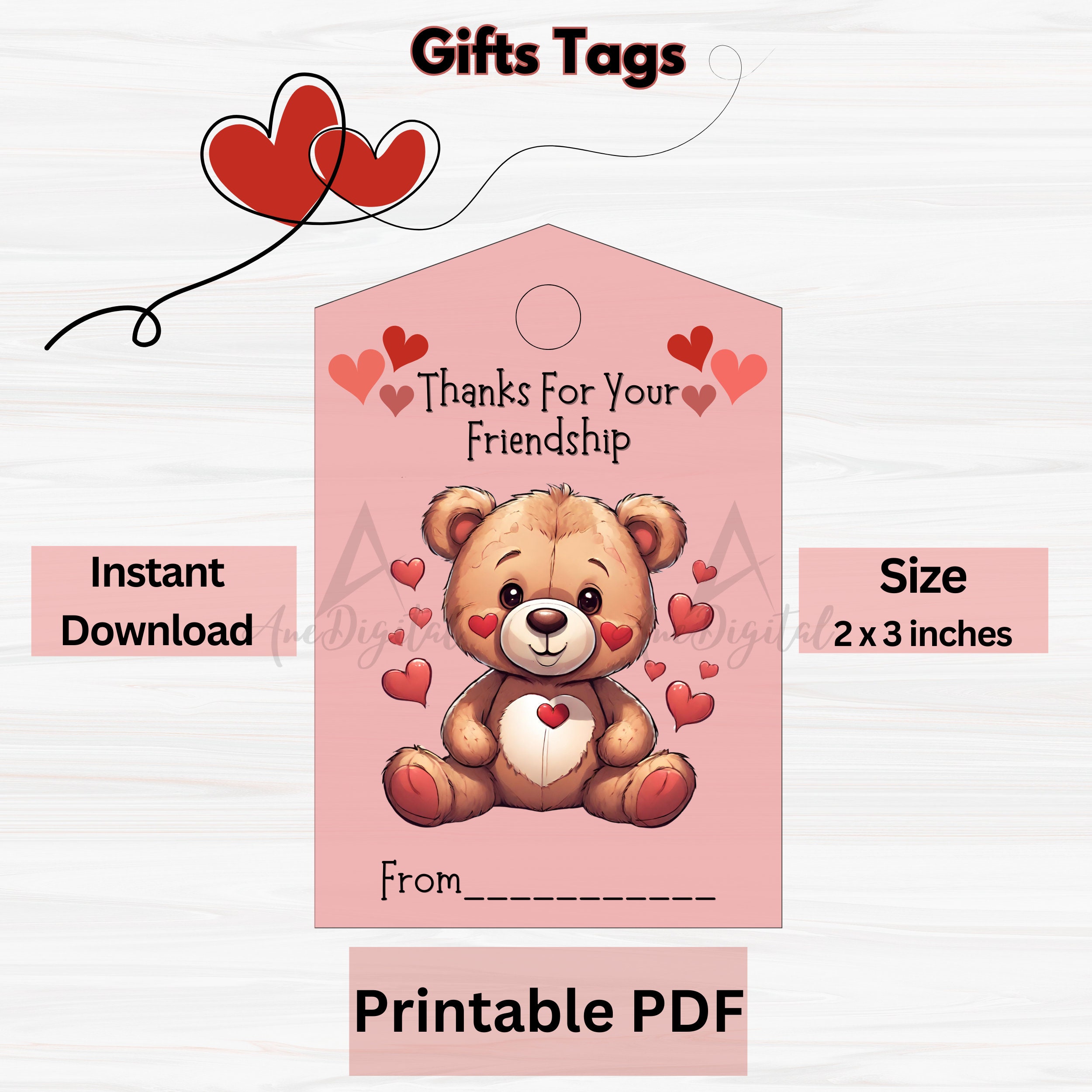 Printable Friendship Gift Tags/inspirational Gift Tags/instant Download ...