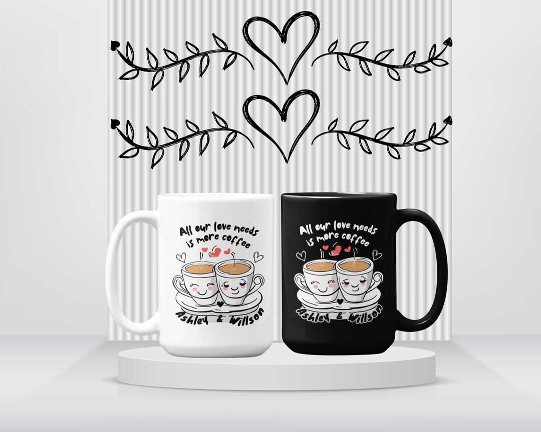 Personalized Couple Coffee Mug, Custom Couple Mug, Romantic Coffee Mug ...