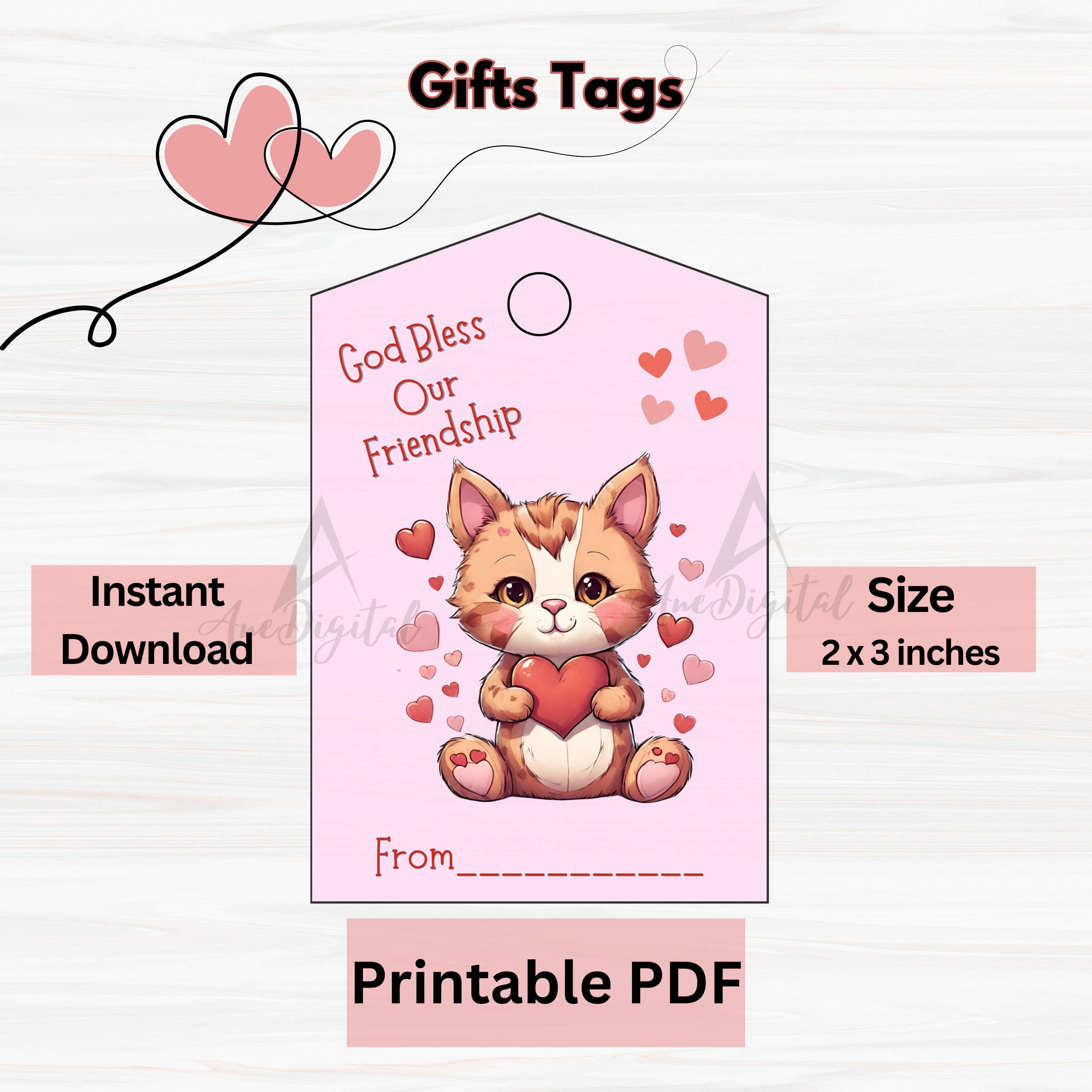 Printable Friendship Gift Tags/inspirational Gift Tags/instant Download ...