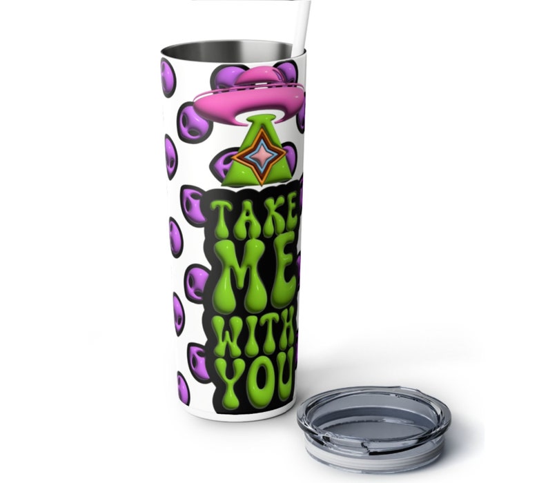 3D Inflated Tumbler Wrap PNG Files Puffy Designs Alien - Etsy