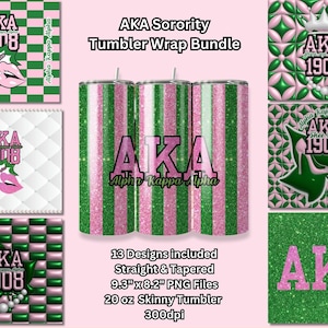 AKA Sorority Tumbler Wrap Bundle: Sublimation PNG (digital Download) - Etsy