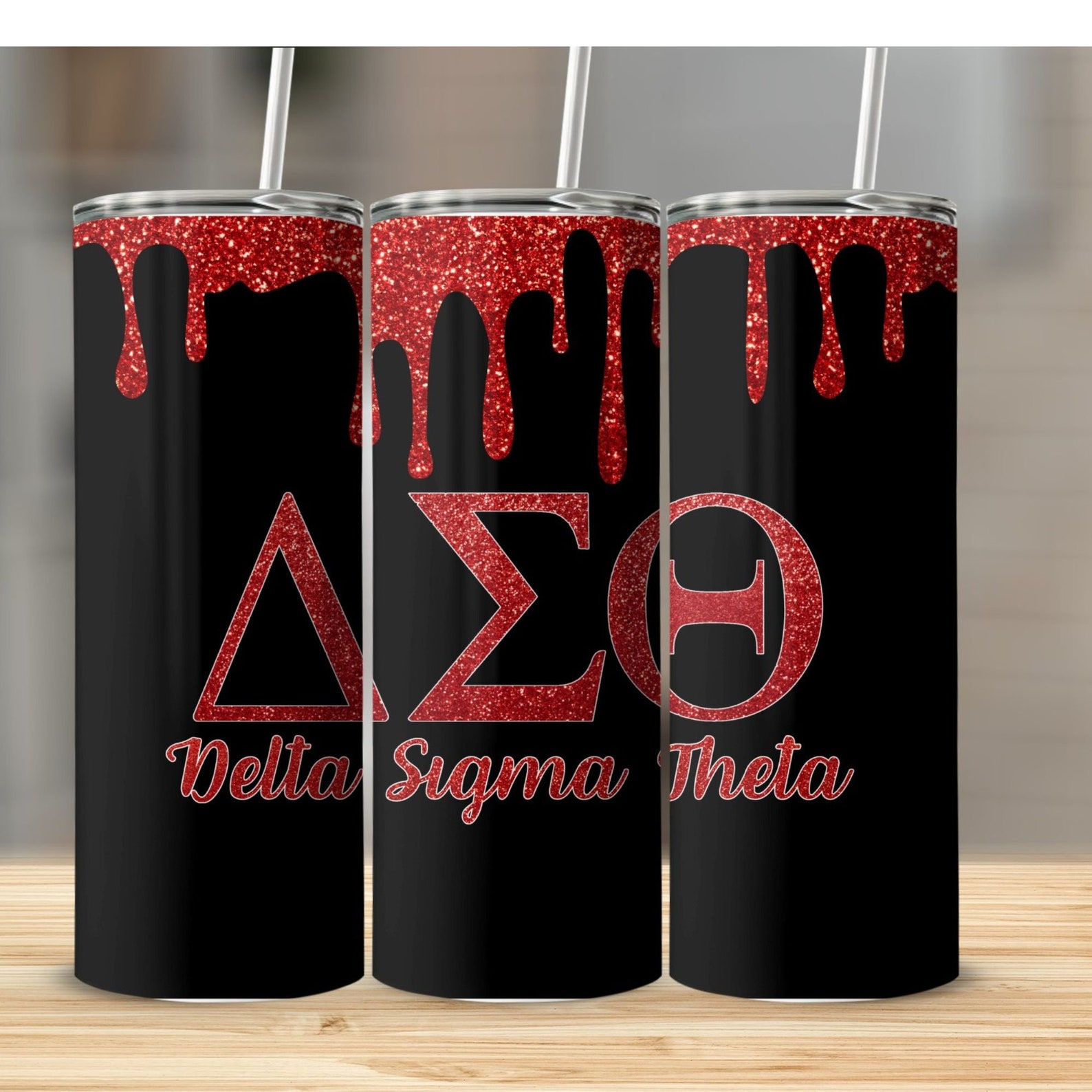 Delta Sigma Theta Sorority Glitter Tumbler Wrap Bundle Sublimation PNG ...