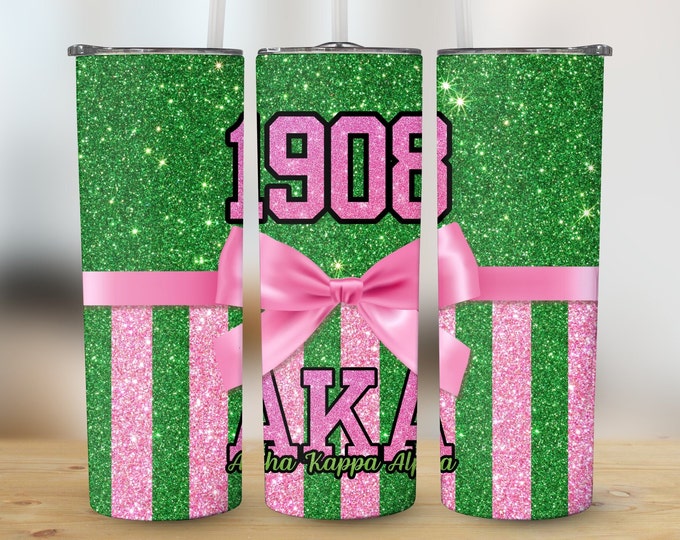 Personalized Alpha Kappa Alpha Bling Tumbler-aka-custom Rhinestone ...