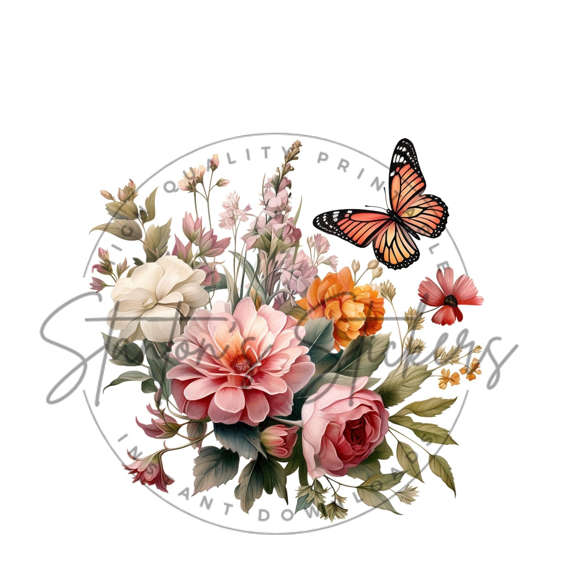 Watercolor Butterfly Clipart Set Pastel Floral Butterflies - Etsy