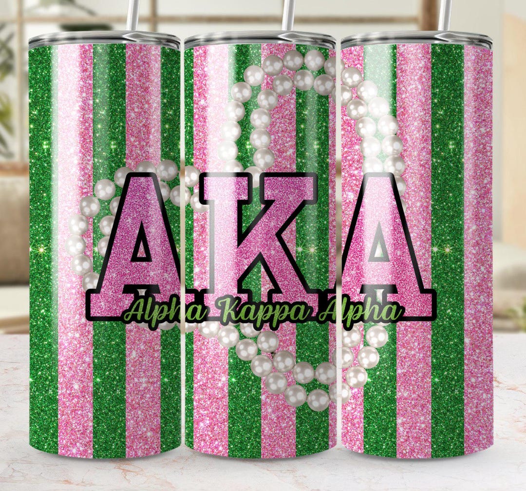 AKA Glitter Tumbler Sublimation Tumbler Wrap PNG Alpha Kappa Tumbler 20 ...