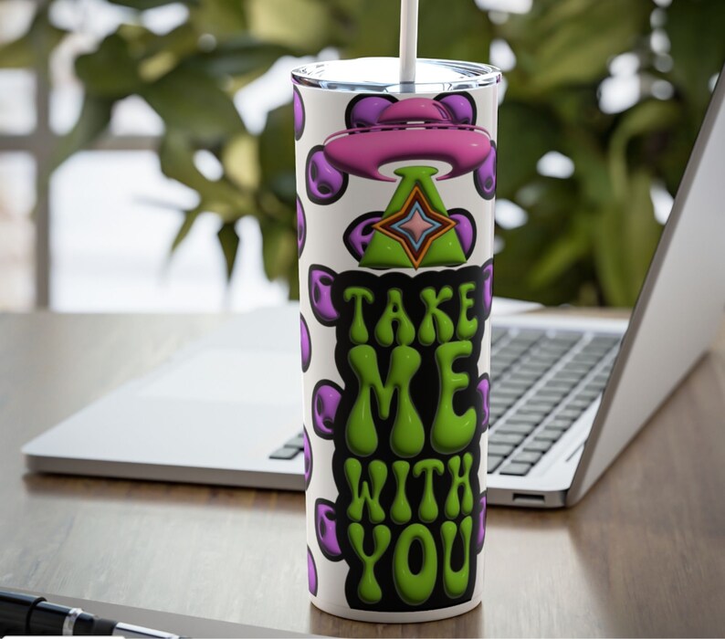 3D Inflated Tumbler Wrap PNG Files Puffy Designs Alien - Etsy