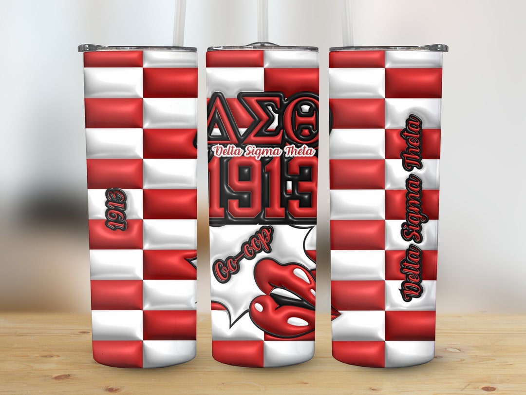 Delta Sigma Theta Tumbler Sublimation Tumbler Wrap PNG Sorority Tumbler ...