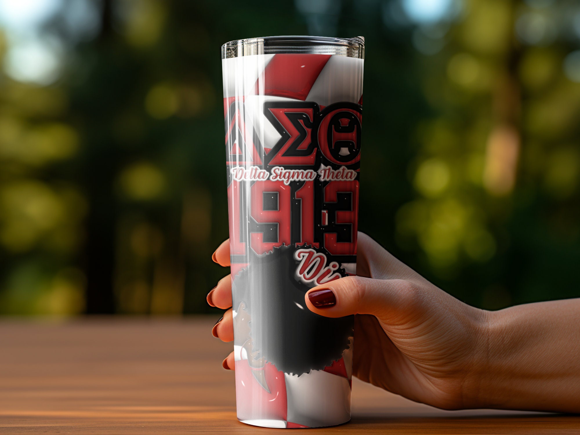 Delta Sigma Theta DST 3D Tumbler Sublimation PNG Sorority Skinny ...