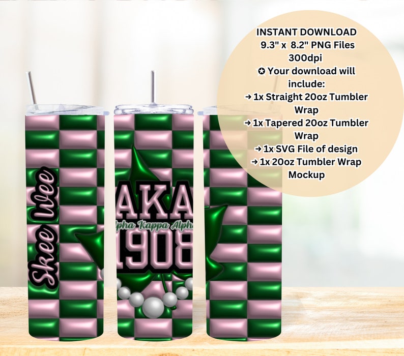 AKA Tumbler Sublimation Tumbler Wrap PNG Alpha Kappa Tumbler - Etsy